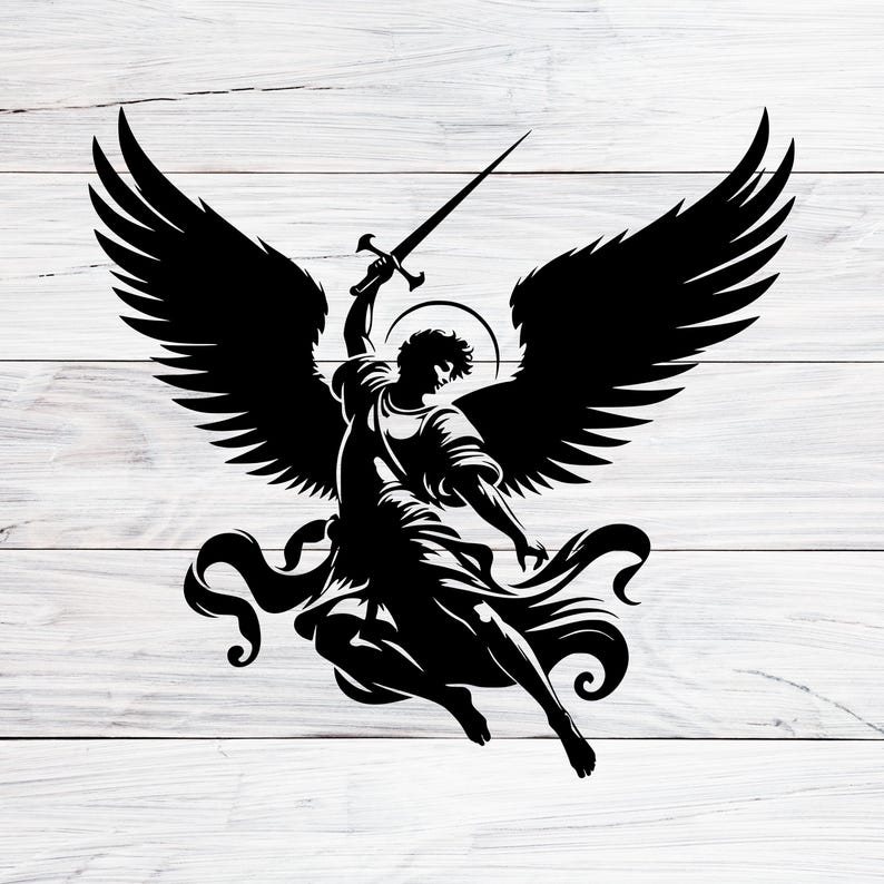 Archangel St. Michael SVG: Christian Protector Design (digital Download ...