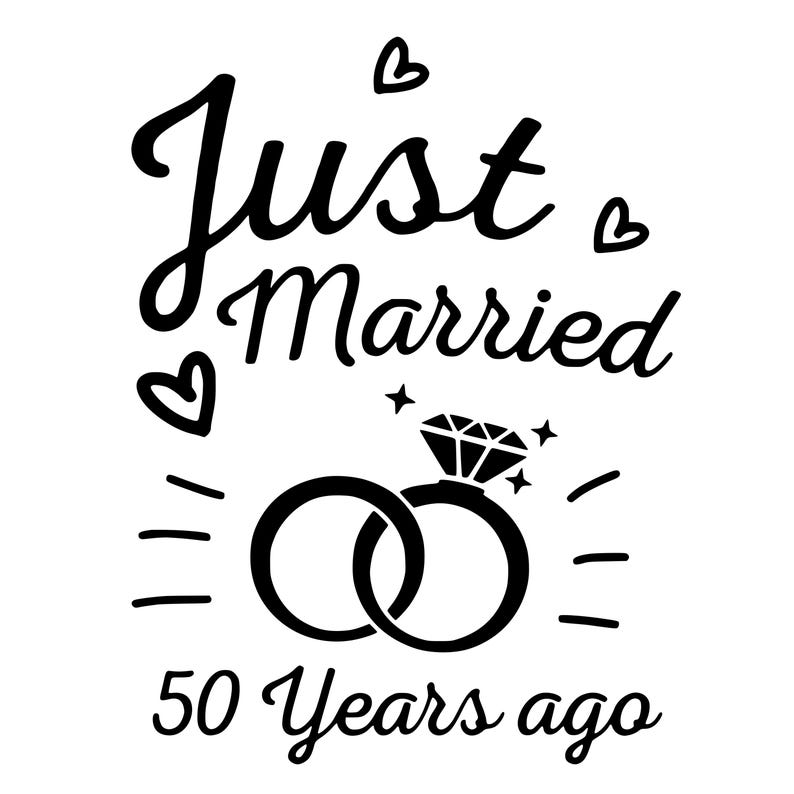 50 Years Married Svg, 50 Golden Years Anniversary Png, 50 Years ...