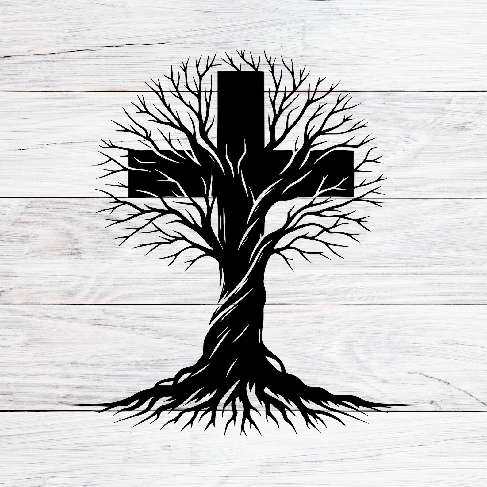 Christian Cross Tree SVG: Symbol of Faith (digital Download) - Etsy