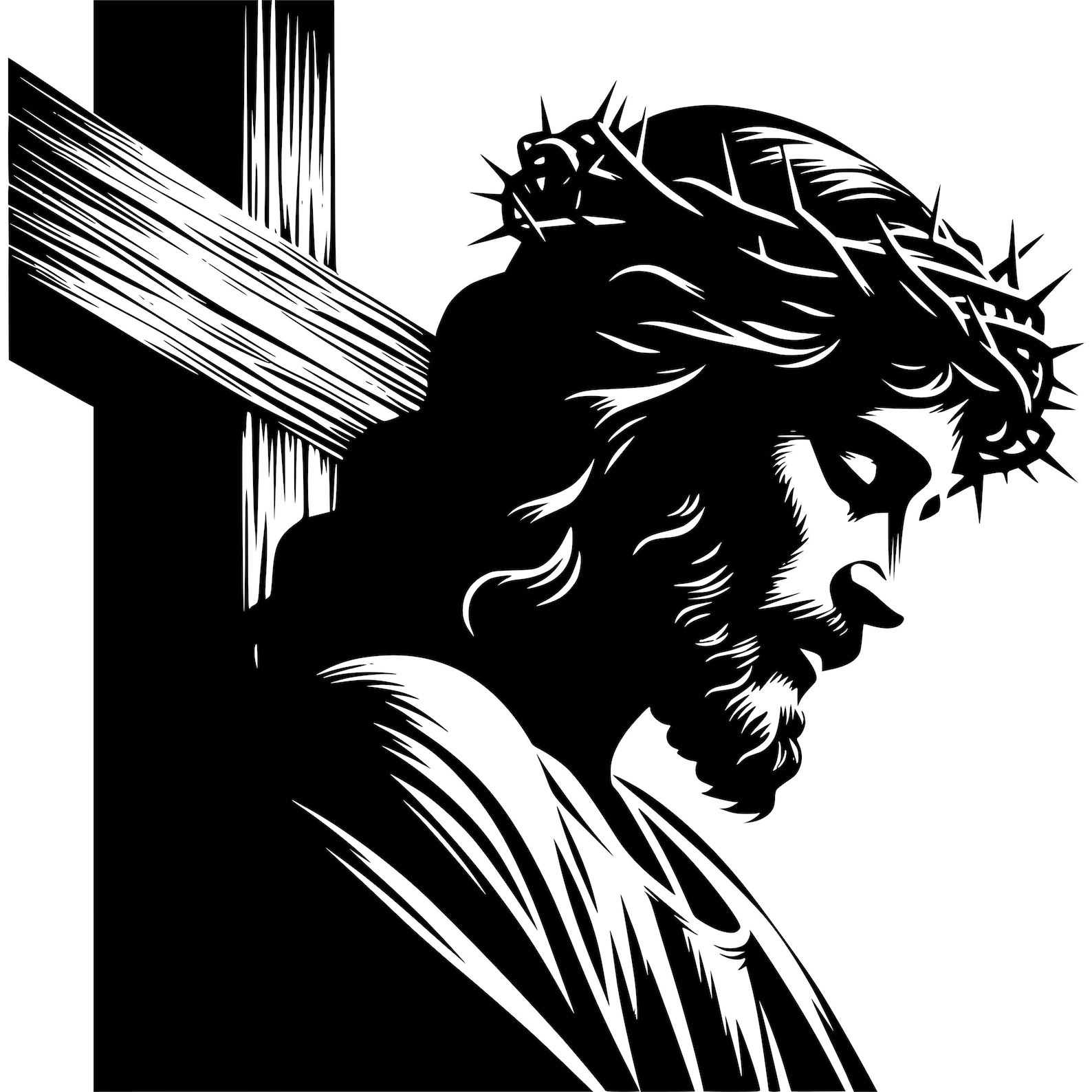 Jesus on the Cross Design, Sacrifice & Redemption Symbol, Christian ...