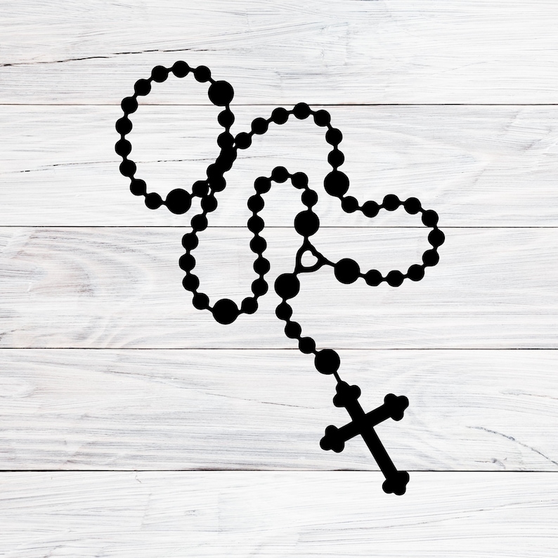 Rosary Svg, Rosary for Praying Hands Svg, Symbol of Faith Svg, Symbol ...