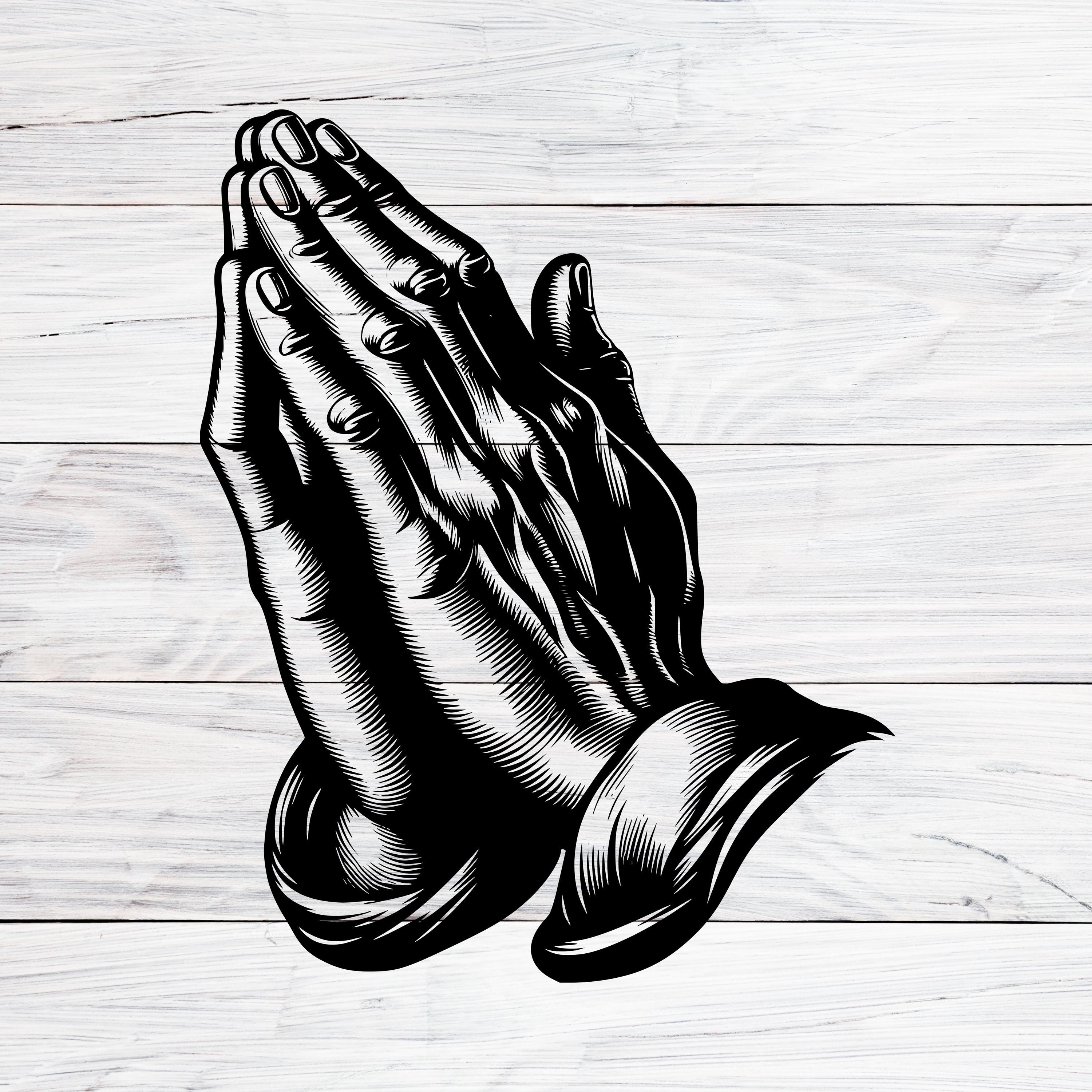 Detailed Praying Hands Design, Devotion and Spiritual Reflection, Faith ...