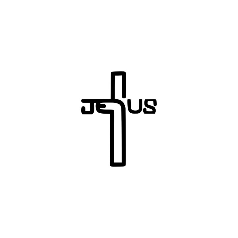 Elegant Cross With Jesus Name Svg, Christian Symbol of Faith, Unique ...