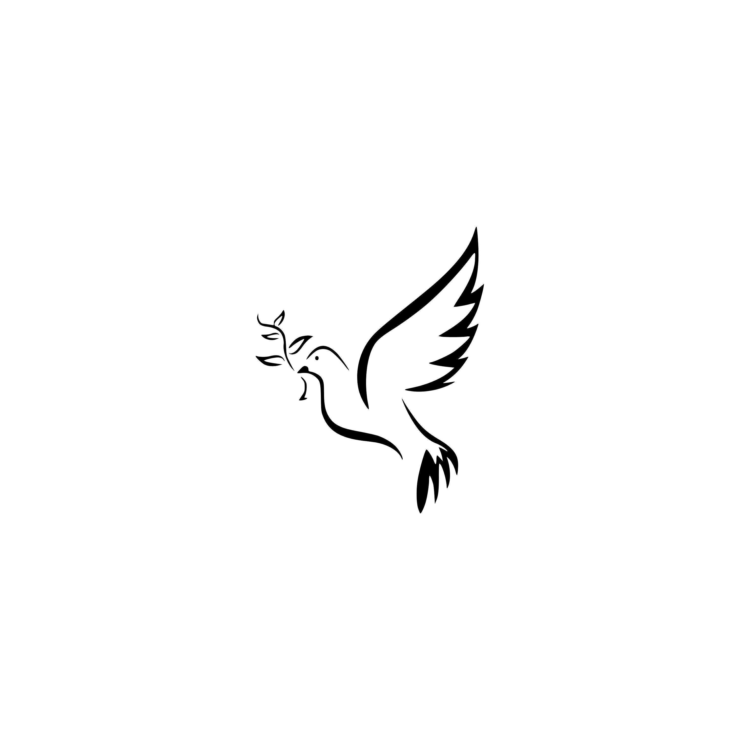 Holy Spirit Dove Svg, Confirmation Dove Svg, Dove Line Tattoo Svg, Dove ...