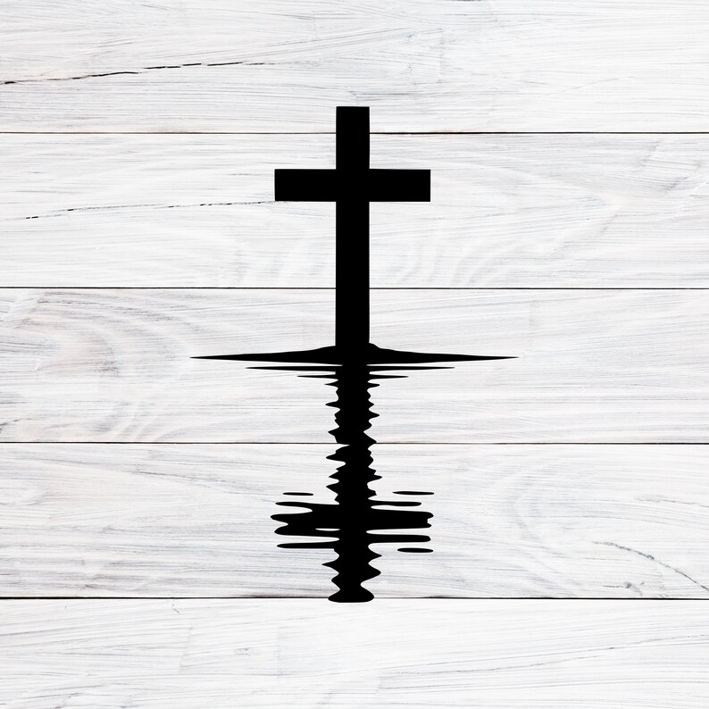 Cross Water Reflection Svg, Christian Symbol of Faith, Digital Download ...