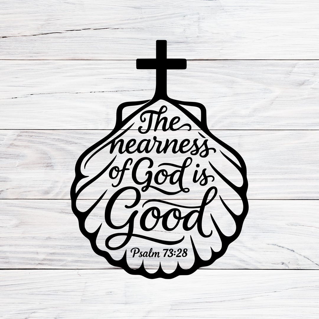 Bible Verse With Shell and Cross Svg, Png, Jpg, Christian Wall Art - Etsy