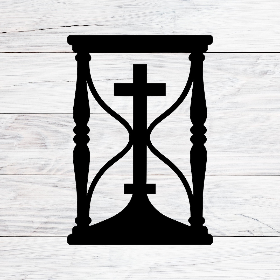 Christian Hourglass Cross SVG, PNG, JPG, Gothic Religious Symbol ...