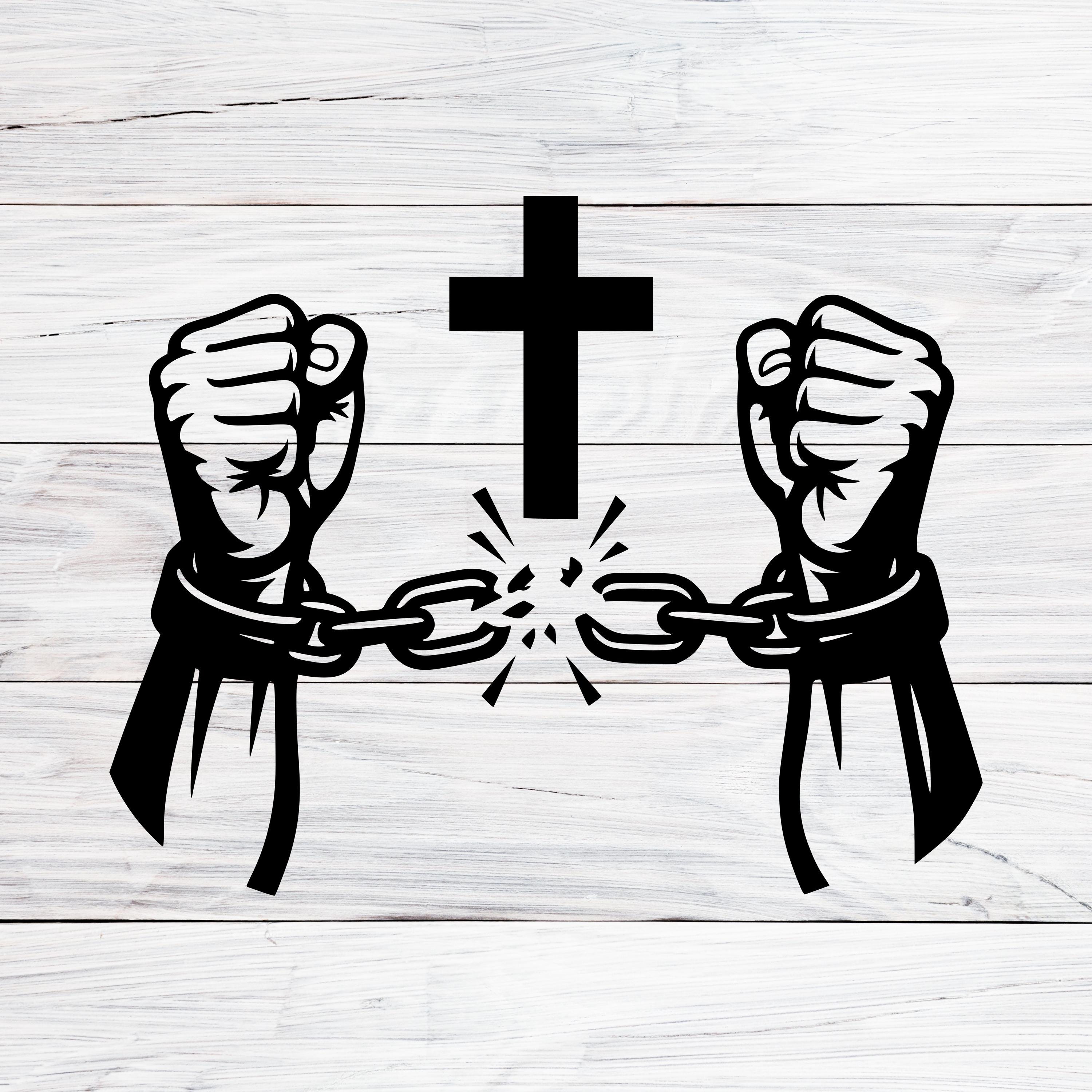 Christian Cross With Fists Svg, Png, Jpg, Freedom Through Christ ...