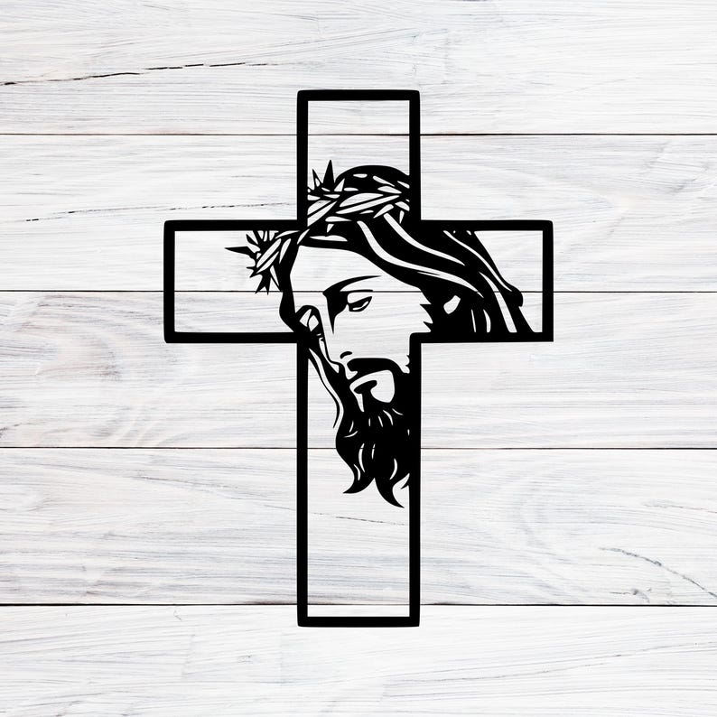 Jesus Cross Svg Cut File for Laser, Svg Files for Cricut, Jesus Clipart ...
