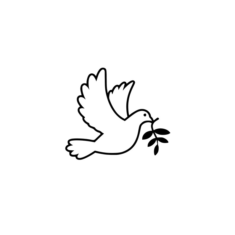 Dove Bird Svg, Baptism Bird Svg, Baptism Svg Design, Dove Clipart, Dove ...