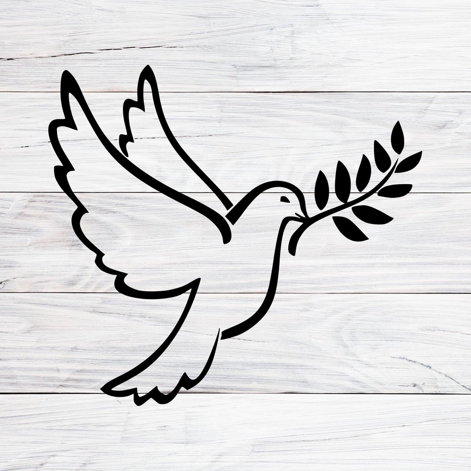 Taube Umriss Svg, Png, Jpg, Heiliger Geist, Taufe Symbol, digitaler ...