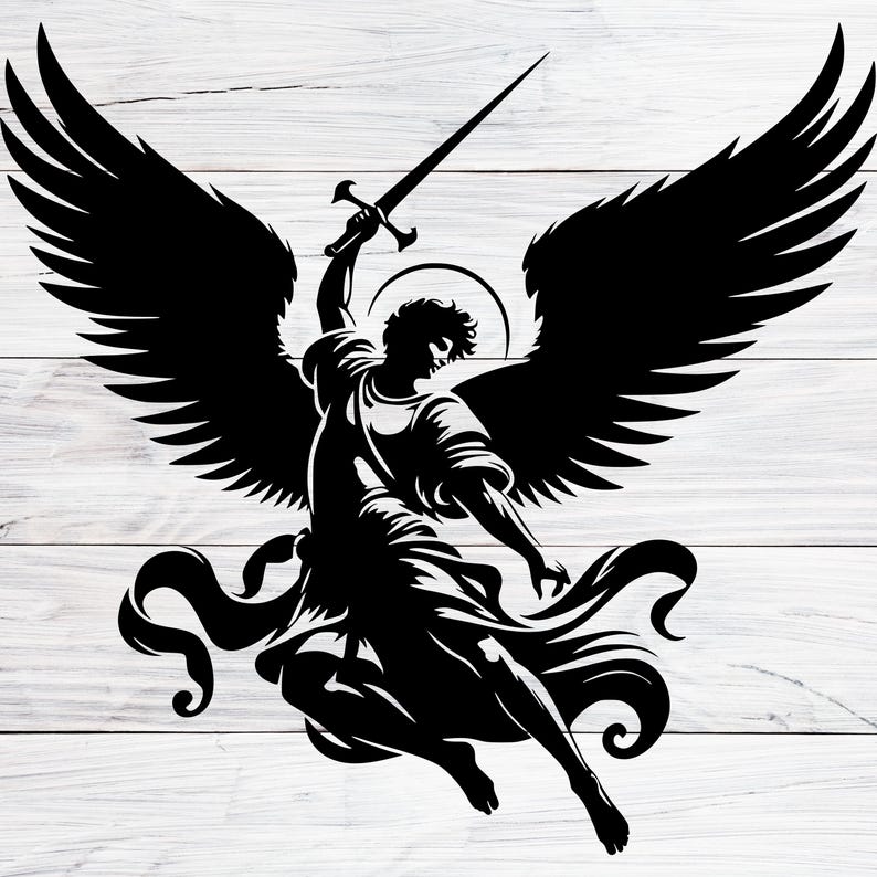 Archangel St. Michael SVG: Christian Protector Design (digital Download ...