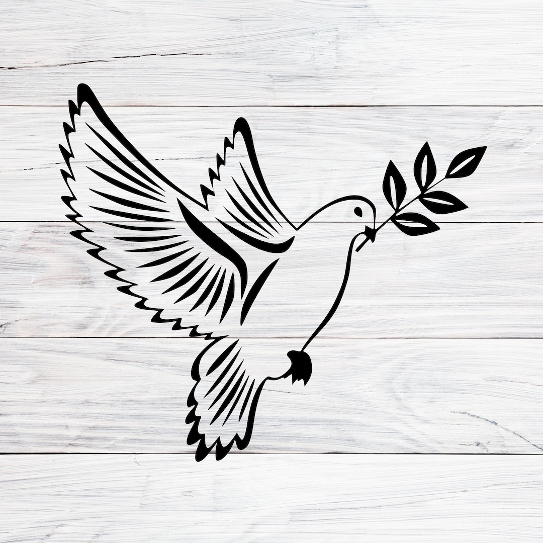 Holy Spirit Dove Svg, Holy Spirit Outline, Dove Symbol, Dove for ...