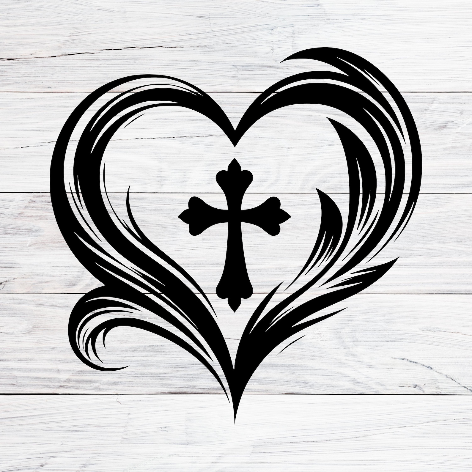 Christian Heart With Cross Svg, Png, Jpg, Cross Heart Clipart, Faith ...