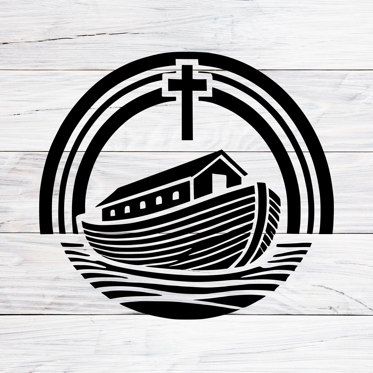 Noah’s Ark Rainbow Svg, Png, Dxf, Christian Faith Boat Design, Biblical ...