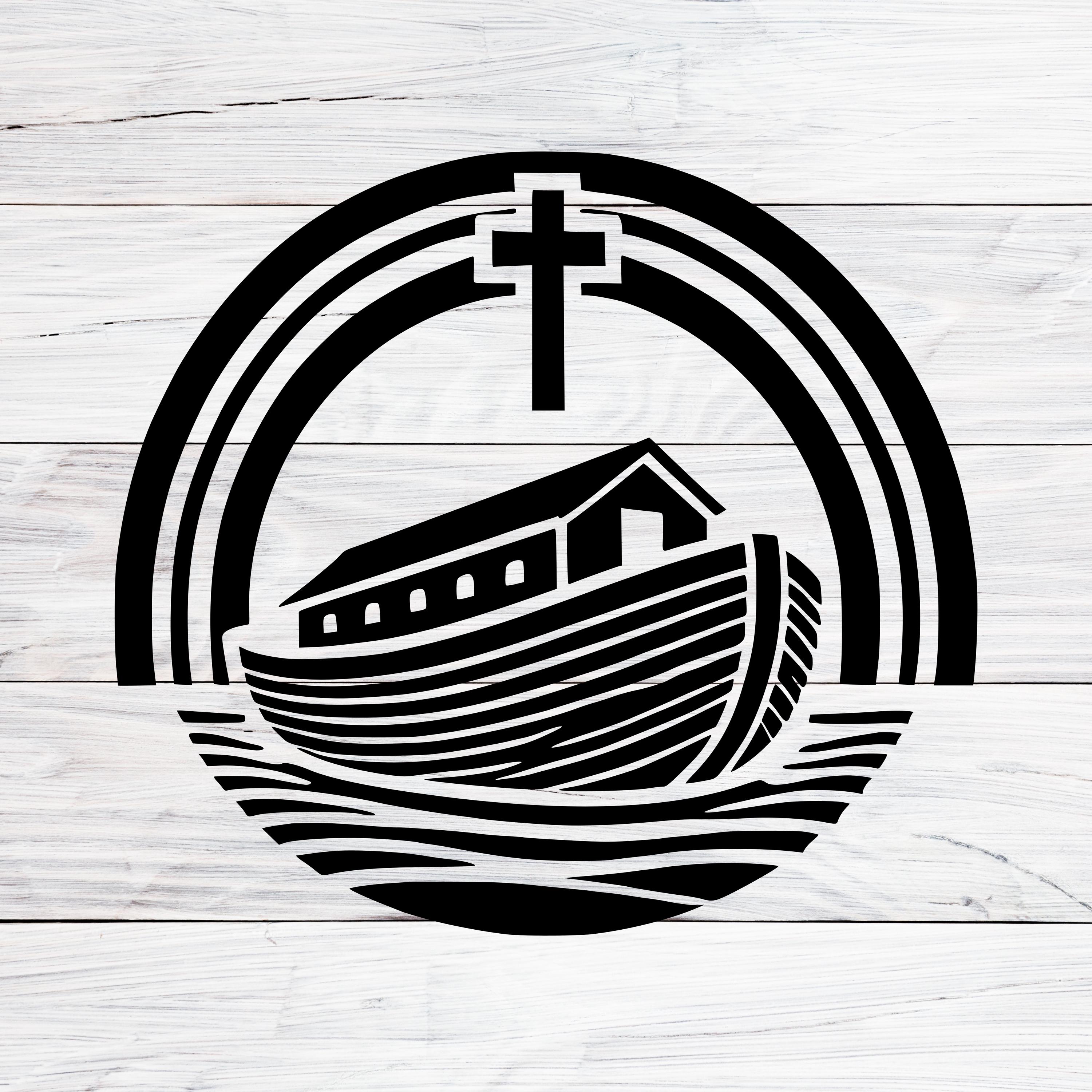 Noah’s Ark Rainbow Svg, Png, Dxf, Christian Faith Boat Design, Biblical ...