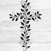 Floral Cross Svg, Christian Cross Vector, Religious Vine Cross Clipart ...