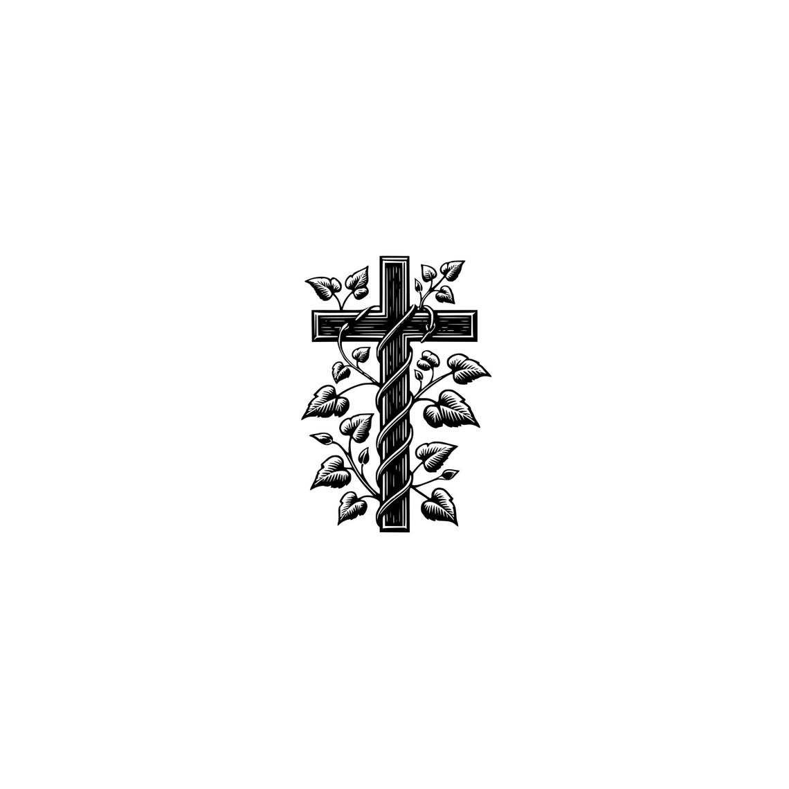 Christian Cross With Vines Svg, Symbol of Faith, Growth and Connection ...