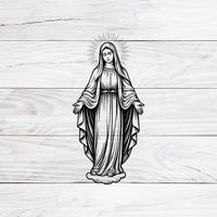 VIRGIN MARY SVG - Etsy