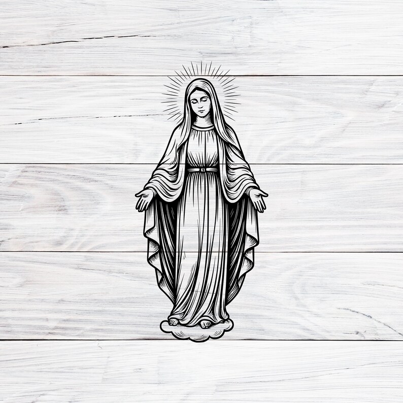 Mama Mary Svg, Png, Jpg, Virgin Mary Design Digital Download - Etsy