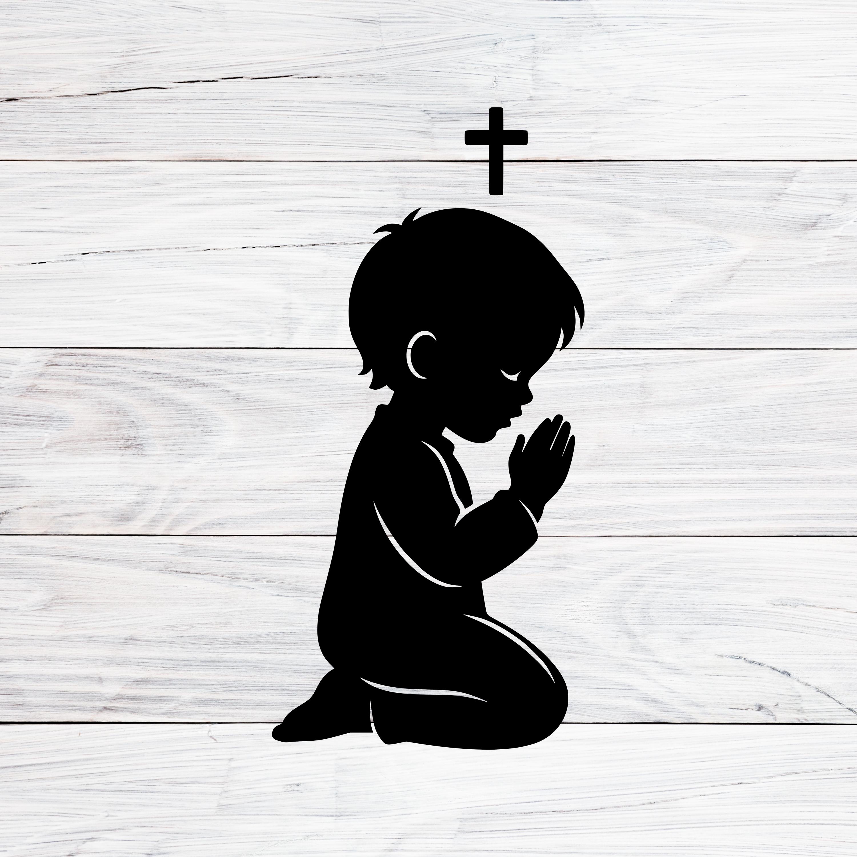 Child Praying Silhouette