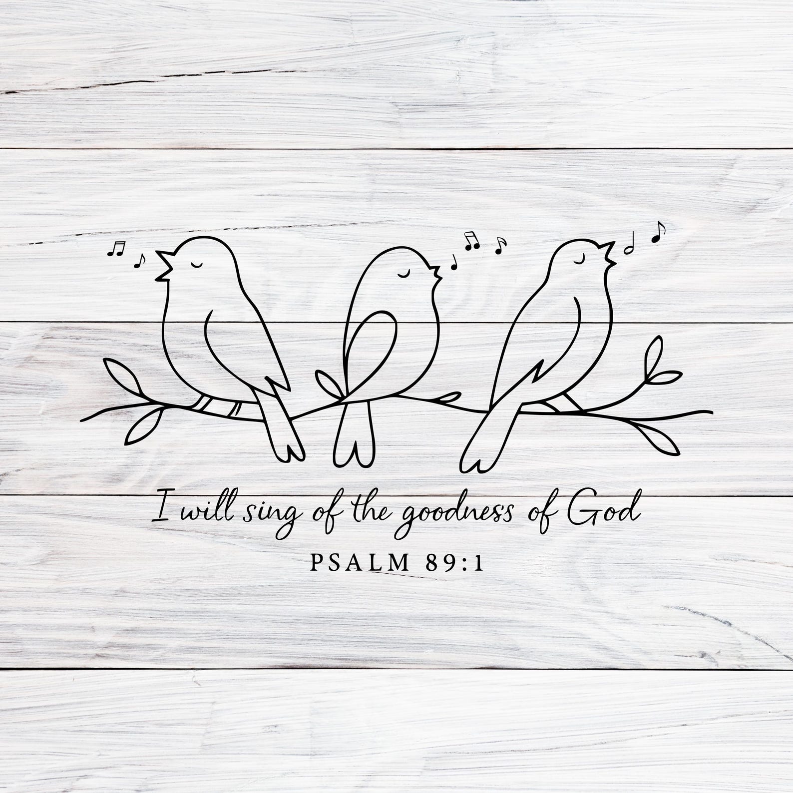 Goodness of God SVG, PNG, JPG, Christian Shirt, Psalm 89, Faith Birds ...