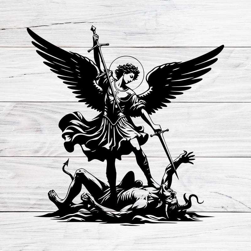 Saint Michael Devil Art - Etsy