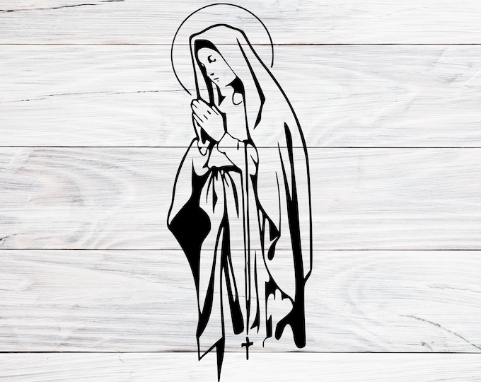 VIRGIN MARY SVG - Etsy Canada
