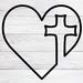 Christian Heart Cross Design, Faith & Love SVG, PNG, JPG (digital ...