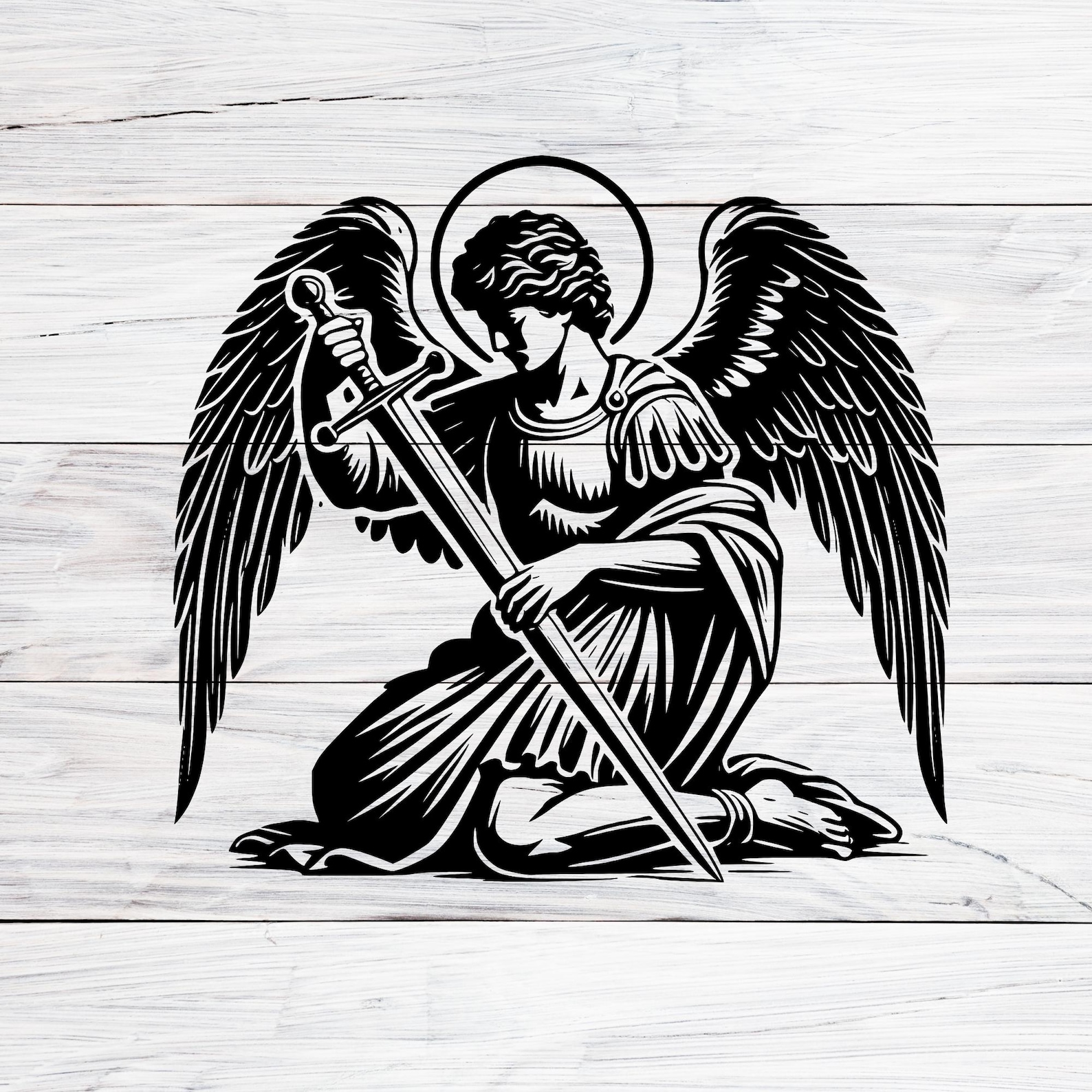 Archangel Michael Svg, Divine Protector, Warrior Angel, Guardian Angel ...