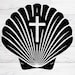 Scallop Shell With Cross SVG, Camino De Santiago Symbol, Christian ...
