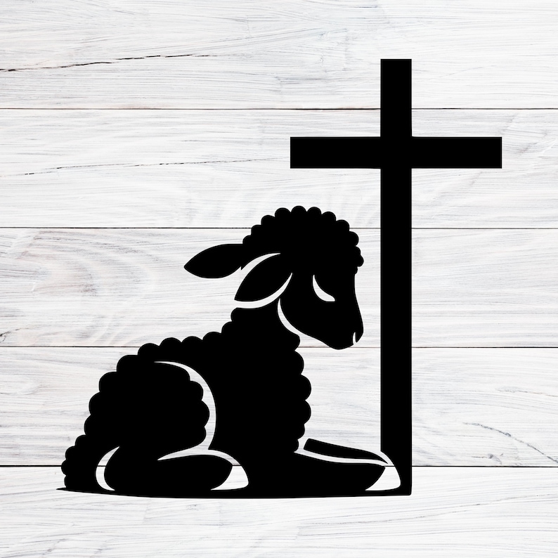 Lamb of God Svg, Png, Jpg, Christian Sheep With Cross, Digital Download ...
