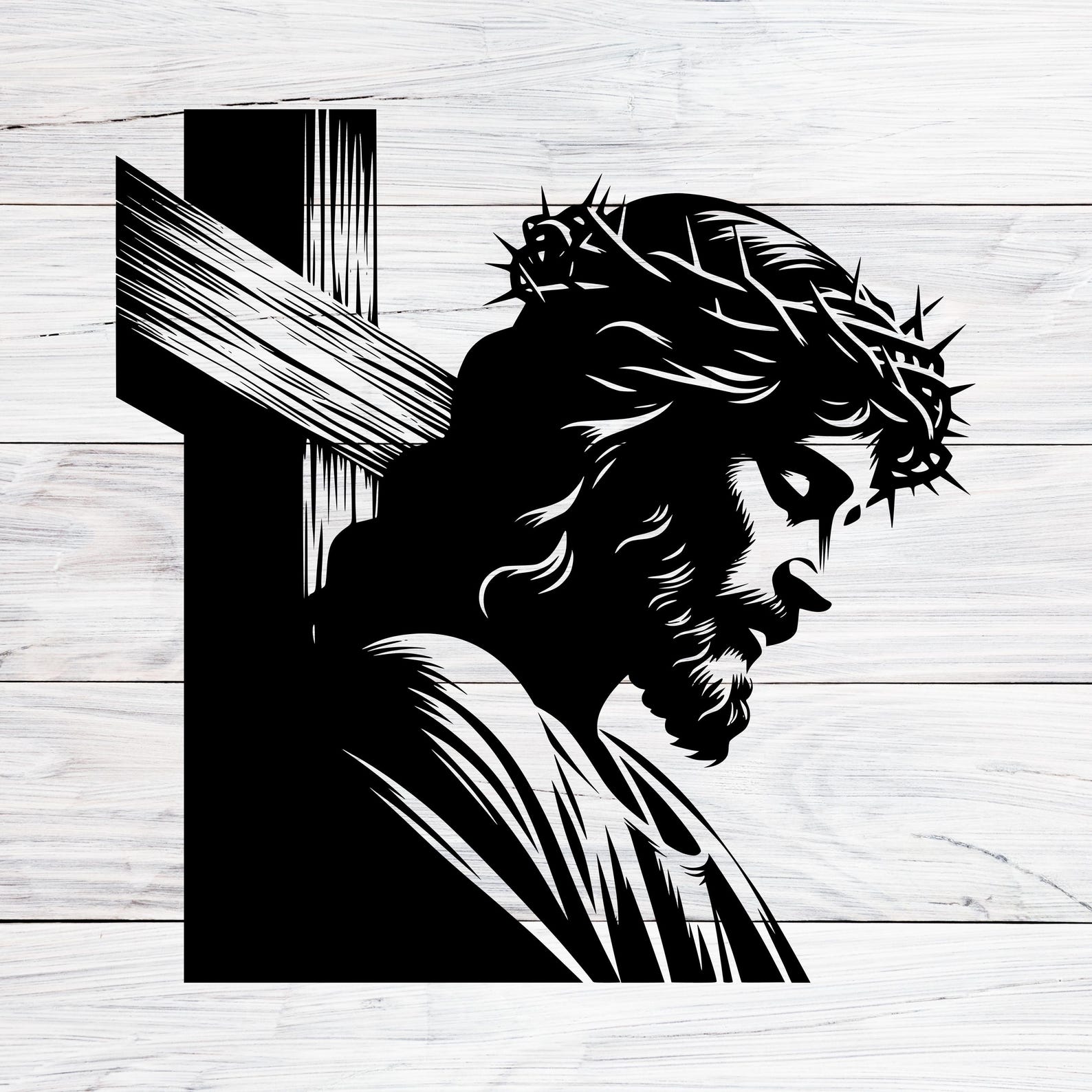 Jesus on the Cross Design, Sacrifice & Redemption Symbol, Christian ...