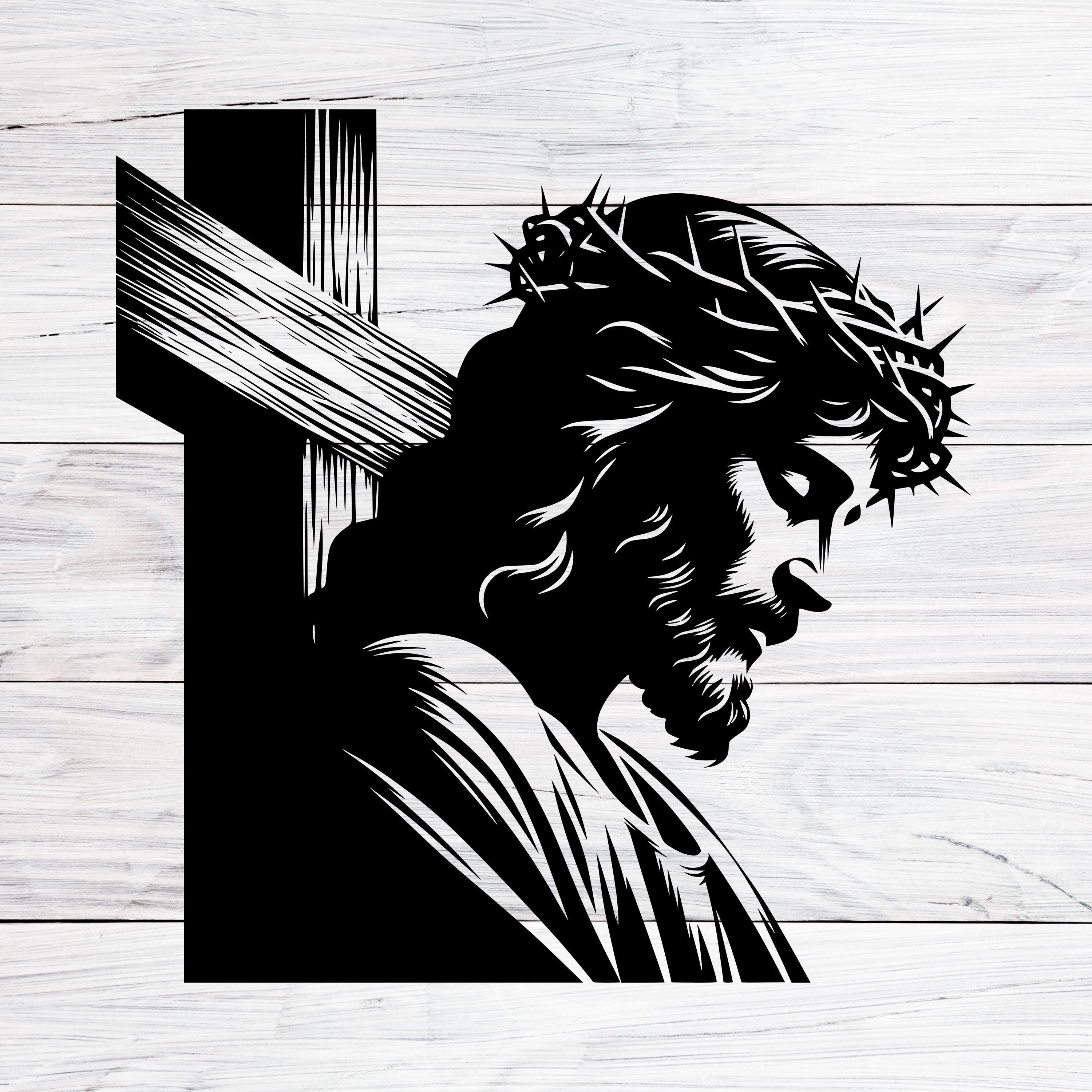Jesus on the Cross Design, Sacrifice & Redemption Symbol, Christian ...