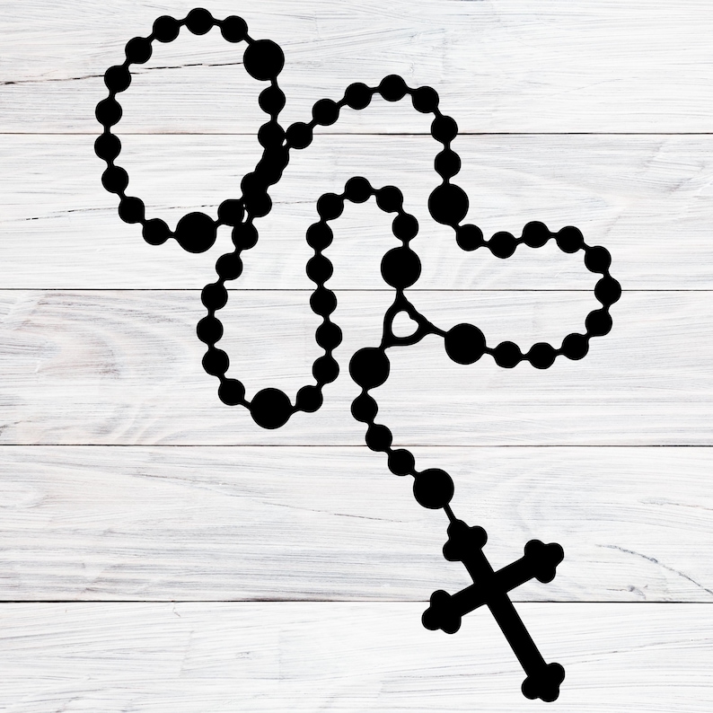 Rosary Svg, Rosary for Praying Hands Svg, Symbol of Faith Svg, Symbol ...