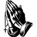 Christian Praying Hands With Rosary Beads for Faith Design, Catholic ...