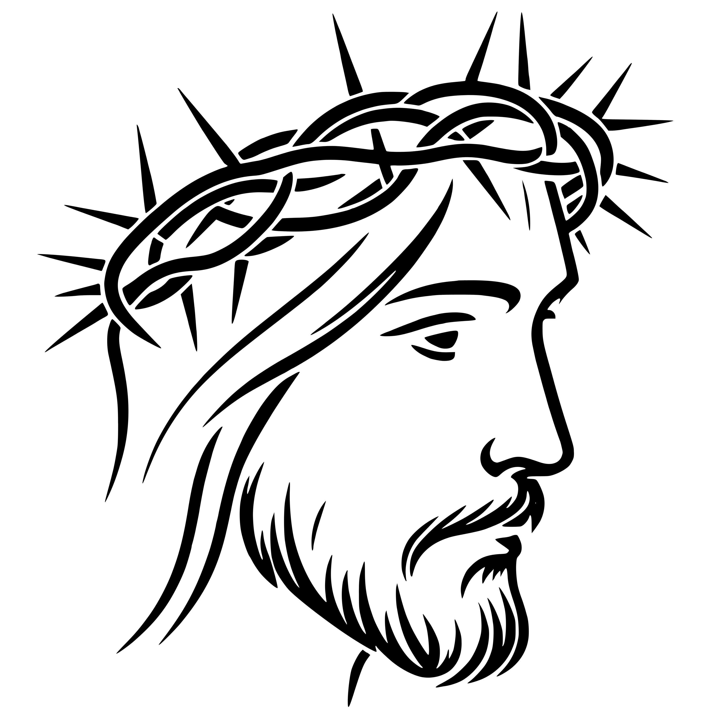 Crown of Thorns Outline, Symbol of Jesus’ Sacrifice and Redemption ...