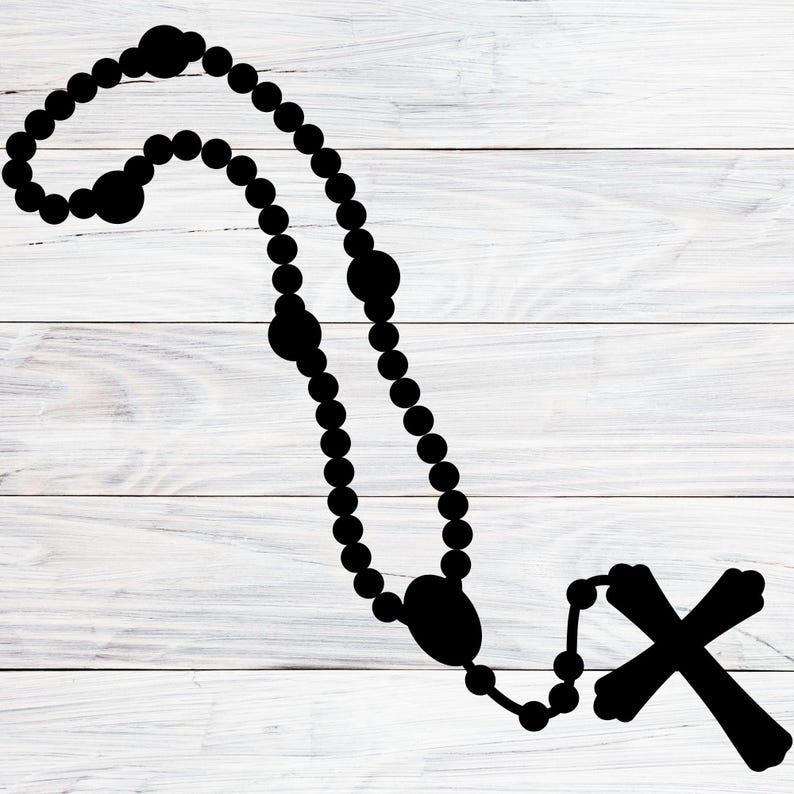 Rosary Svg, Png, Jpg, Christian Tattoo Design, Digital Download - Etsy