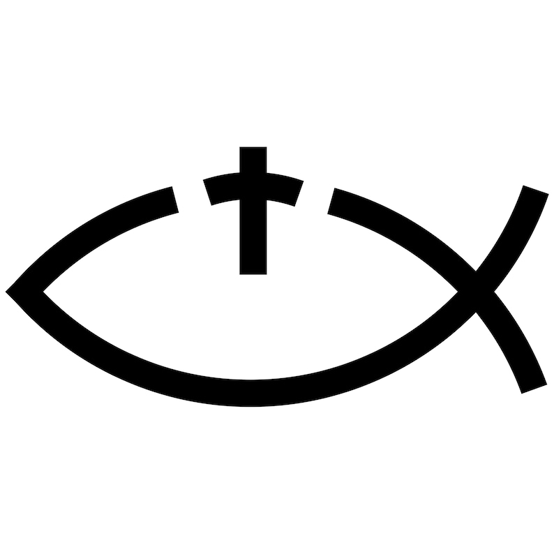 Christian Fish Svg, Jesus Fish Svg, Religious Fish Symbol Svg, God Fish ...