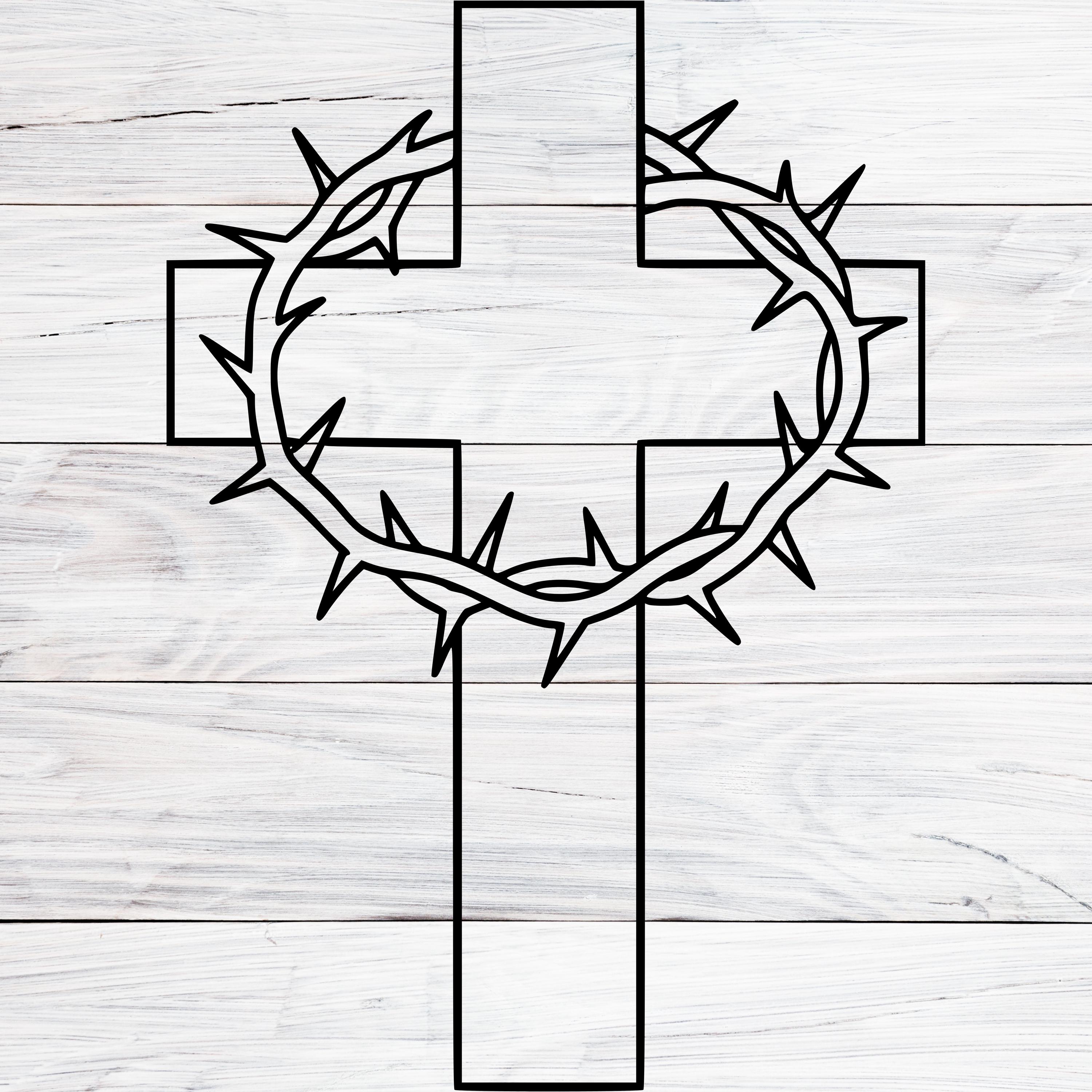 Cross Outline SVG, Cross Clipart, Christian Svg File, Christian Cross ...
