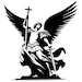Archangel Michael SVG, Guardian Angel With Sword and Cross (digital ...