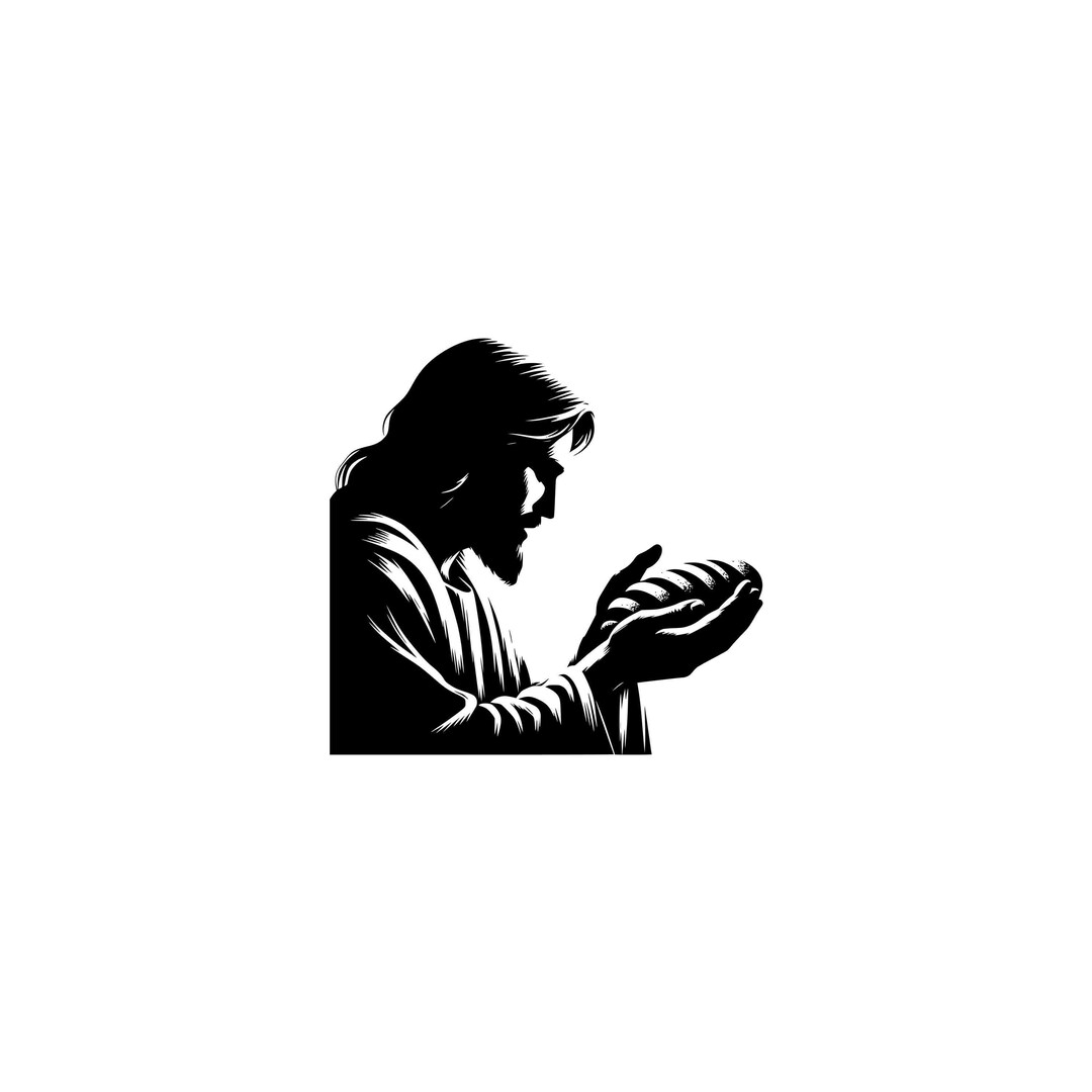 Jesus Christ Holding Bread Svg, Last Supper Svg, Communion Symbol Svg ...