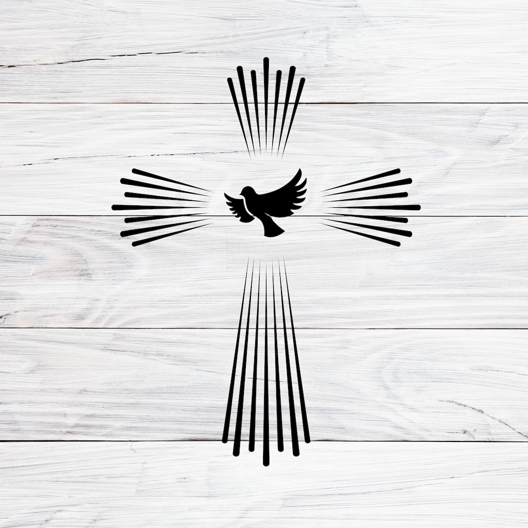 Christian Cross With Dove Svg, Png, Jpg, Religious Symbol (digital ...