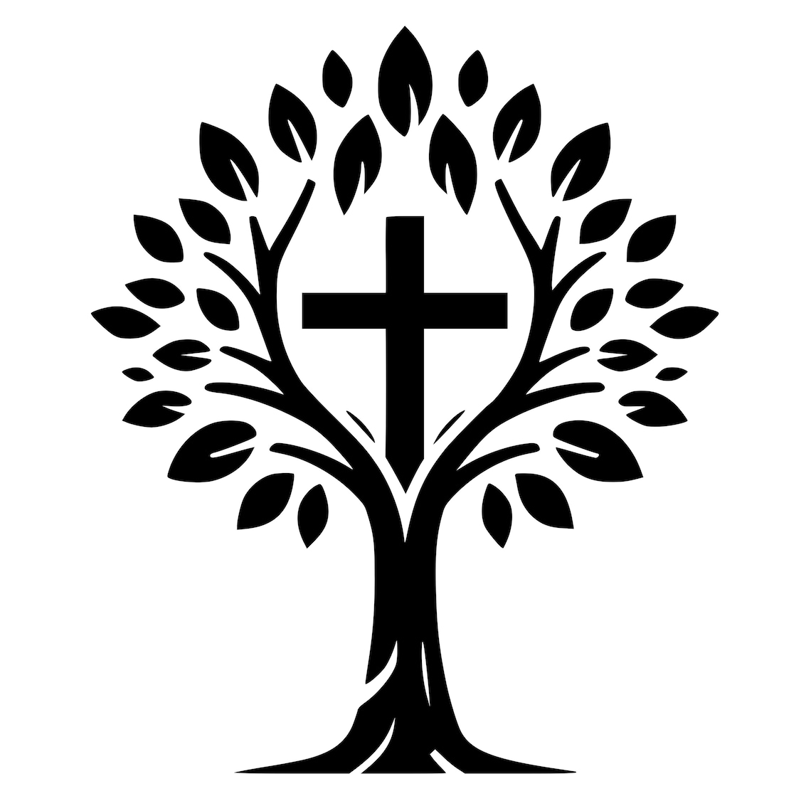 Christian Tree of Life With Cross Svg, Cricut Symbol of Faith Svg ...