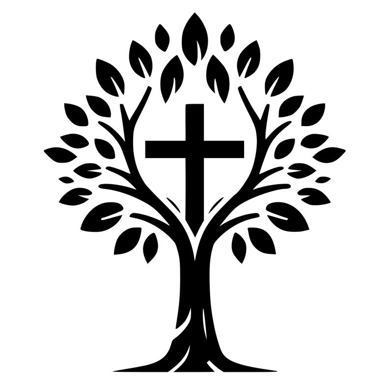 Christian Tree of Life With Cross Svg, Cricut Symbol of Faith Svg ...
