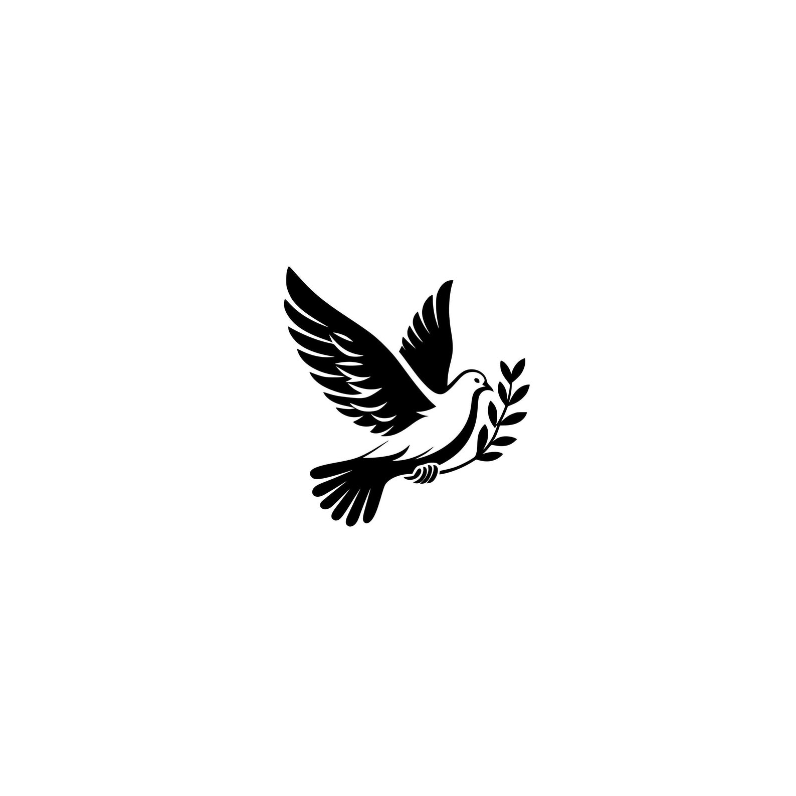 Christian Dove With Olive Branch Svg, Symbol of Peace Clipart, Holy ...