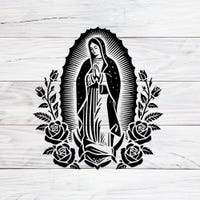 Madonna and Child Svg, Virgin Mary With Jesus Christ Svg, Elegant Black ...