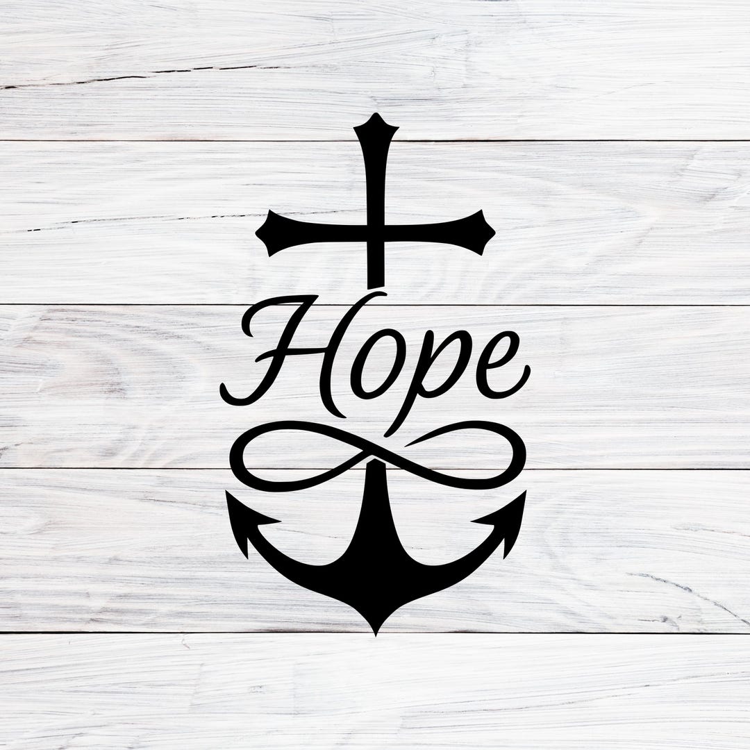Christian Anchor Cross Svg, Png, Dxf, Hope Faith Quote Vector ...