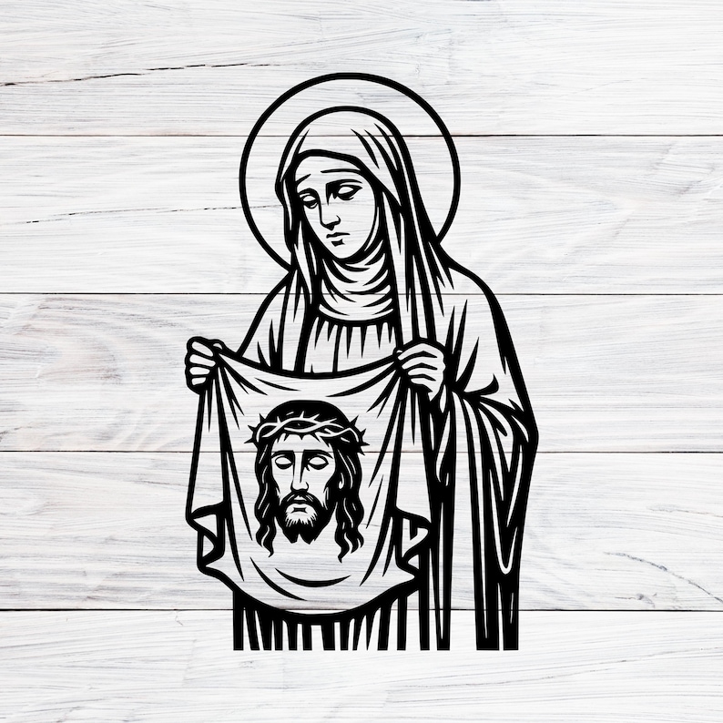 Veil of Veronica Svg, St. Veronica Svg, Saint Veronica for Cricut ...