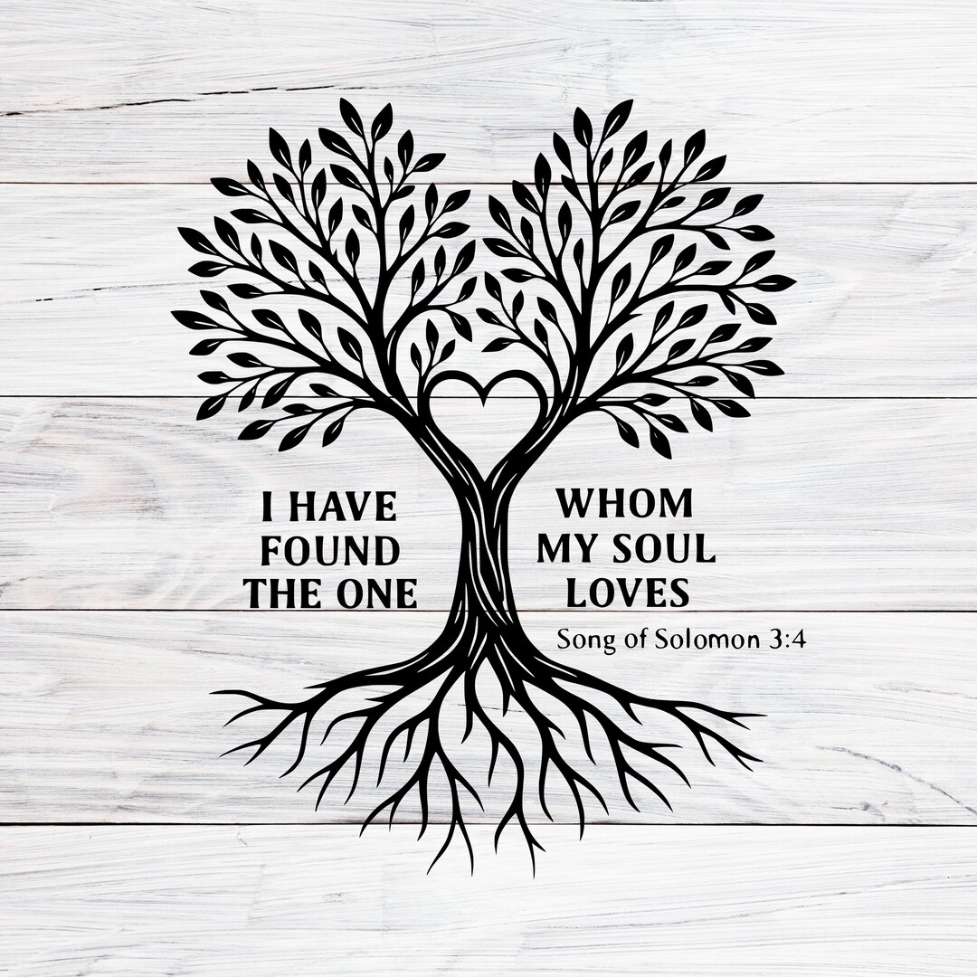 Christian Wedding Unity Tree SVG, Religious Wall Decor (digital ...